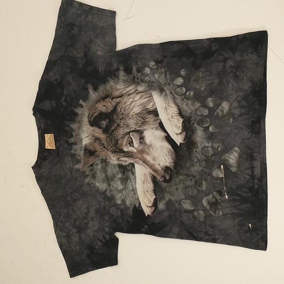 The Mountain | Tops | 202 Y2k Wolf T Shirt The Mountain Graphic On Tie ...